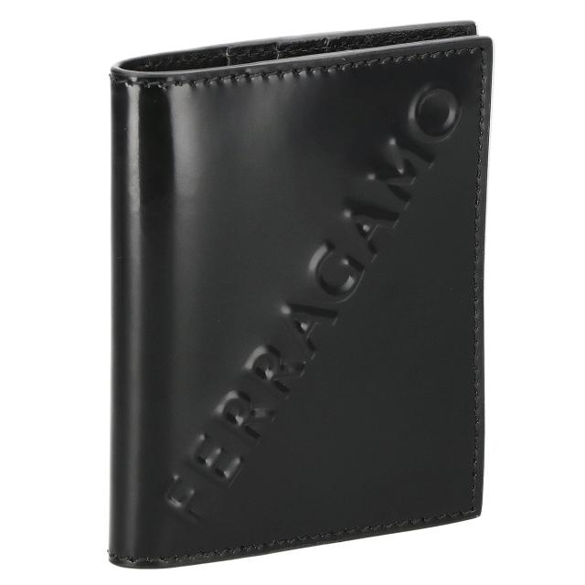フェラガモ Ferragamo カードケース 名刺入れ 661206 764224 メンズ ブラック 本革 レザー カードケース ブランド 人気 プレゼント カー