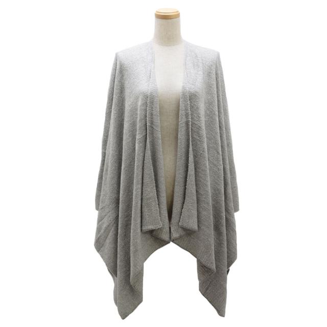 ベアフットドリームズ BAREFOOT DREAMS ショール ストール ルームウエア B455-HE-124-00 HEATHERED PEWTER/PEARL ライトグレー系 ストー