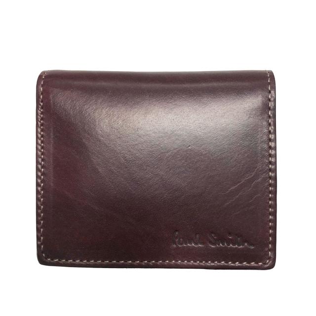 ポールスミス Paul Smith 財布 小銭入れ 031201311 PSU530 80 ブリル ケース ワイン ミニ財布 おしゃれ プレゼント 男性 誕生日 彼氏 30代 40代 財布 メンズ ブランド ミニ財布 コンパクト 贈り物 男性 30代40代