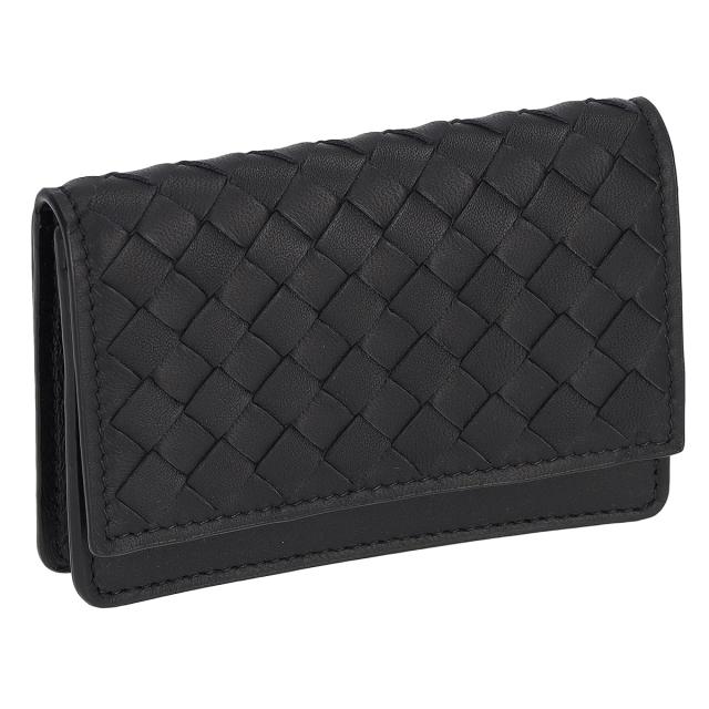 ボッテガヴェネタ BOTTEGA VENETA カードケース 名刺入れ 133945 V3UN1 8803 イントレチャート メンズ レディース ブラック 本革 レザー