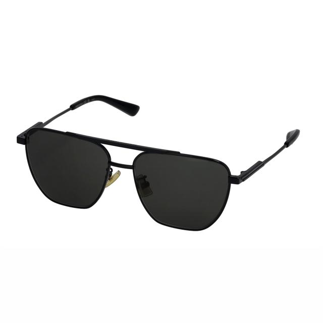 ボッテガヴェネタ BOTTEGA VENETA サングラス アイウェア UVカット パイロット BV1236S-001 メンズ ブラック 紫外線対策 サングラス ブラ