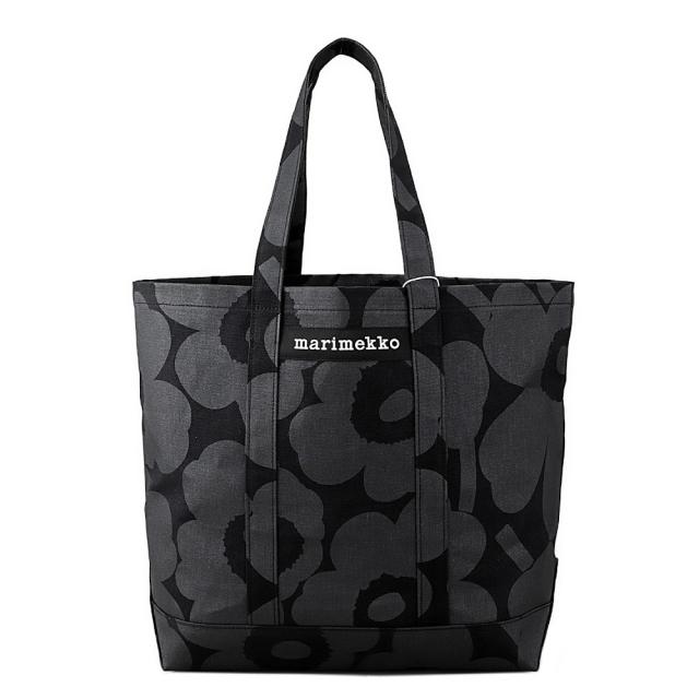 マリメッコ marimekko バッグ トートバッグ ショルダーバッグ 047587 999 PERUSKASSI WX PIENI UNIKKO ウニッコ ブラック トート 肩掛け 肩がけ ブランド 北欧 花柄 ケシの花 おしゃれ 人気 大きめ 大容量 ユニセックス 軽い 軽量 通学 通勤 a4 キャンバスバッグ 布 新品