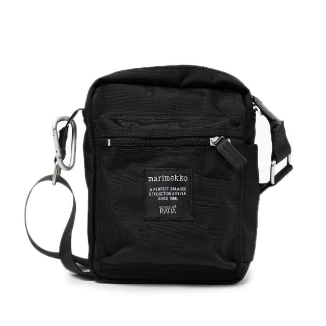 マリメッコ marimekko 斜め掛け ショルダーバッグ 026992 999 CASH & CARRY BAG キャッシュアンドキャリーバッグ BLACK ブラック 斜めがけショルダーバッグ 北欧 ブランド プレゼント マリメッコ 無地 人気 北欧 ブランド 有名 ポシェット 小さめ