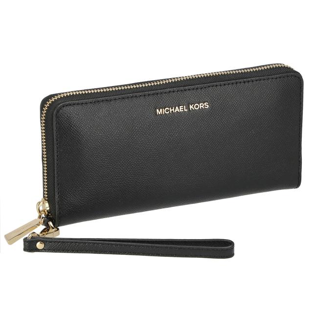マイケルコース Michael Kors 財布 長財布 ラウンドファスナー長財布 小銭入れ付き 32S5GTVE9L 001 レディース メンズ ブラック 二つ折り