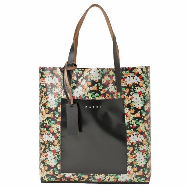 マルニ MARNI トートバッグ SHMP0052A0 P5066 LPN99 フラワープリント PVC ショッピングバッグ ショルダーバッグ レディーストート 人気