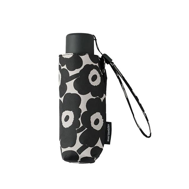 マリメッコ marimekko 傘 折りたたみ傘 092688 990 NANO UNIKKO MINI MANUAL UMBRELLA ブラック+グレー系 かさ 折り畳み傘 ブランド おし