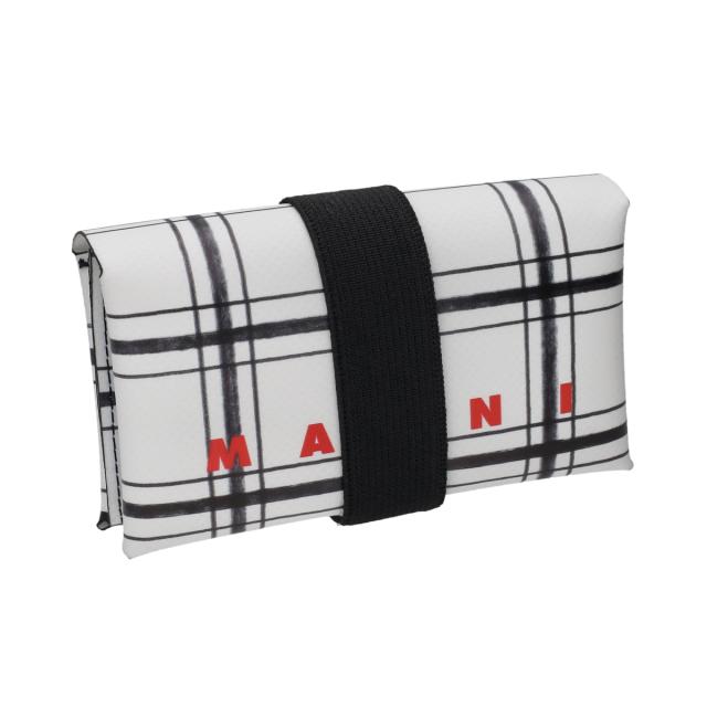 マルニ MARNI 財布 三つ折り財布 折りたたみ財布 小銭入れ付き PFMI0007U9 P6052 ZO651 ORIGAMI オリガミ チェック レディース メンズ ミ