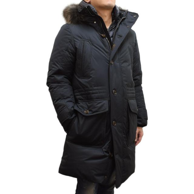 ムーレー MooRER アウター ダウンコート ダウンジャケット HELSINKY ADS DARK BLUE メンズ ダークブルー ブランド おしゃれ コート 人気