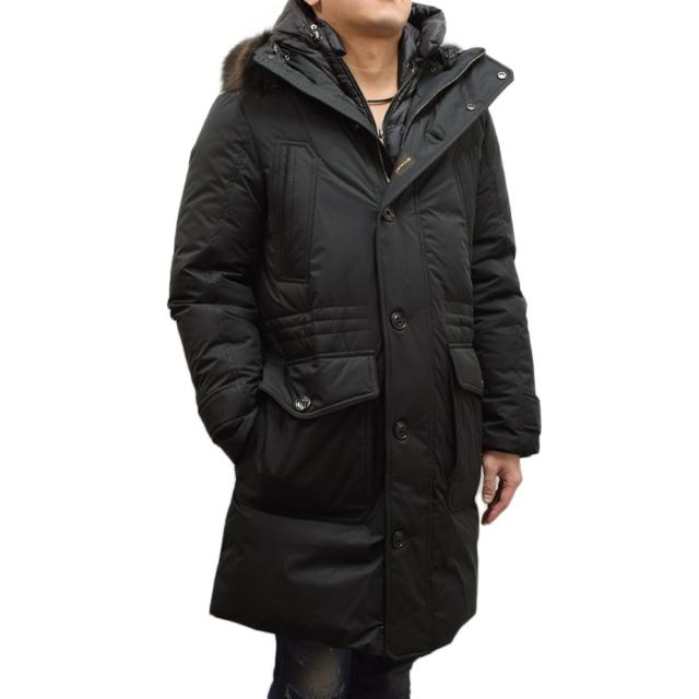 ムーレー MooRER アウター ダウンコート ダウンジャケット HELSINKY ADS NERO メンズ ブラック ブランド おしゃれ コート 人気 プレゼン