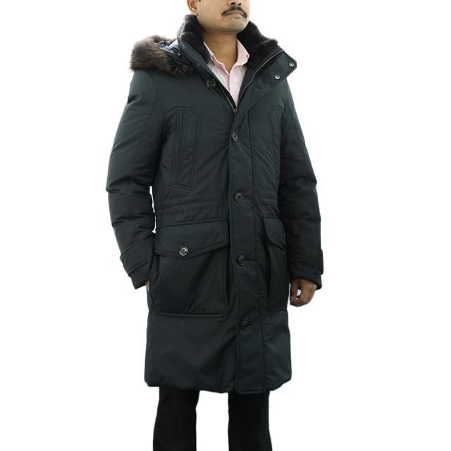 ムーレー MooRER アウター SAPPORO-GF DARK BLUE サッポロ ダウンコート ジャケット アウター メンズ ダークブルー ブランド おしゃれ コ