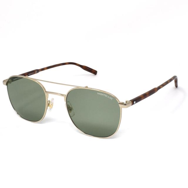 モンブラン MONTBLANC サングラス スマート UVカット MB0114S 003 メンズ ゴールド+ハバナ+グリーン紫外線対策 サングラス ブランド 人気