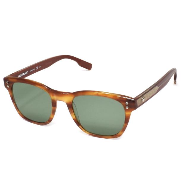 モンブラン MONTBLANC サングラス グローバルモデル UVカット MB0122S 002 メンズ ハバナ+ブラウン+グリーン紫外線対策 サングラス ブラ