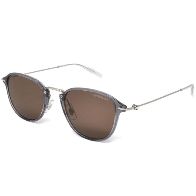モンブラン MONTBLANC サングラス スマート MB0155S 004 メンズ レディース グレー（クリア）+シルバー+ブラウン紫外線対策 サングラス