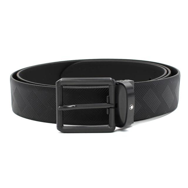 モンブラン MONTBLANC ベルト レザーベルト リバーシブル プリントレザー MB131183 メンズ ブラック 本革 レザー ベルト ブランド レザー