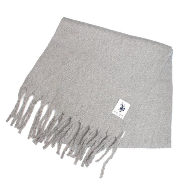 ユーエスポロ アッスン U.S.POLO ASSN マフラー 大判 ストール 325056-GRAY メンズ レディース グレー マフラー ブランド 防寒 人気 贈り