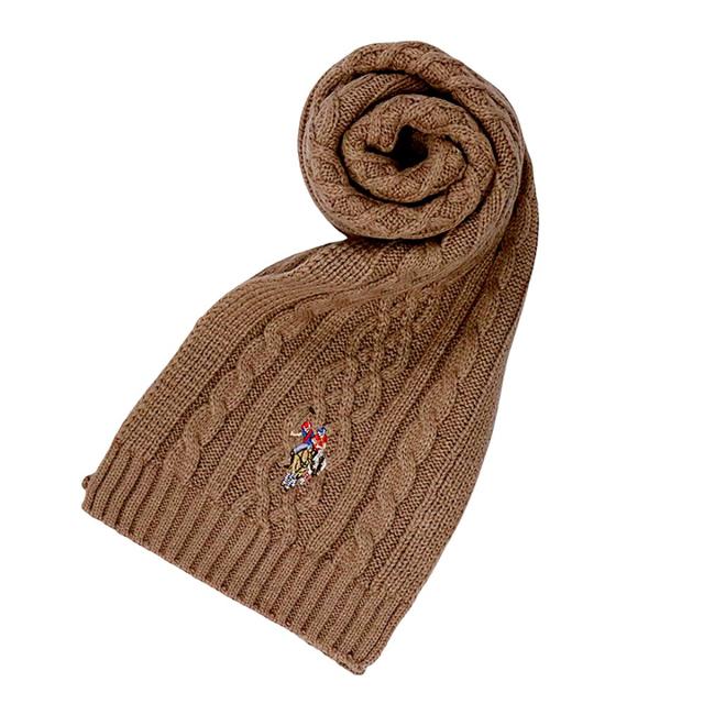 ユーエスポロ アッスン U.S.POLO ASSN マフラー ストール 447167-CAMEL レディース メンズ キャメル マフラー ブランド 防寒 人気 贈り物
