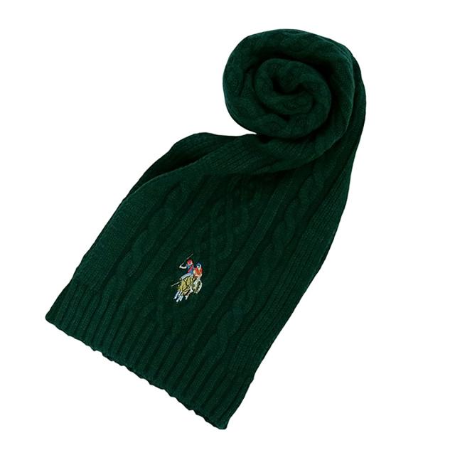 ユーエスポロ アッスン U.S.POLO ASSN マフラー ストール 447312-GREEN レディース メンズ グリーン マフラー ブランド 防寒 人気 贈り物