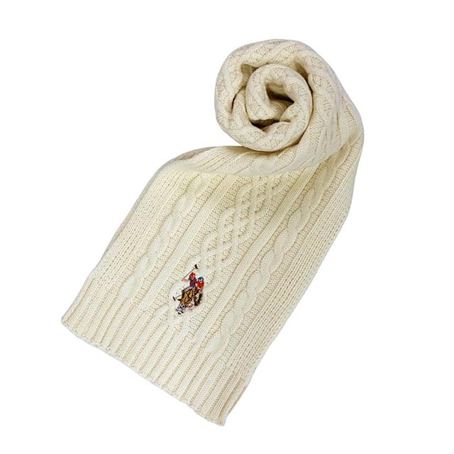 ユーエスポロ アッスン U.S.POLO ASSN マフラー ストール 447573-OFFWHITE レディース メンズ オフホワイト マフラー ブランド 防寒 人気