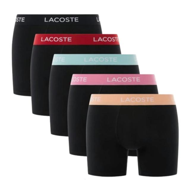 ラコステ LACOSTE 下着 ボクサーパンツ ボクサーブリーフ ストレッチ 5枚セット ロゴ お買い得 パック 前閉じ 6H1301 U7I メンズ ボクサ