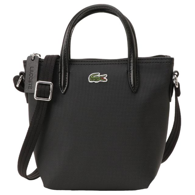 ラコステ LACOSTE バッグ 斜め掛けバッグ ショルダーバッグ ミニトート NF2609 000 bblt00010l L.12.12 CONCEPT ワニロゴ ブラック lacos