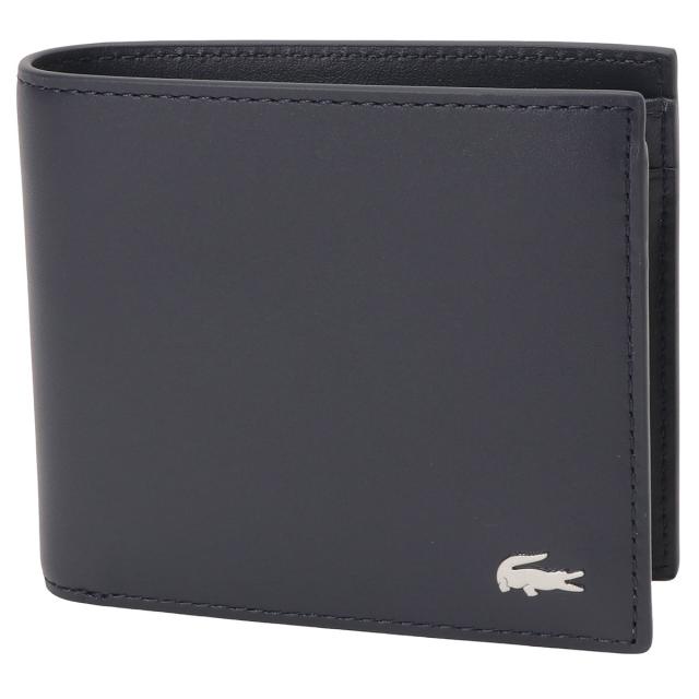 ラコステ LACOSTE 財布 二つ折り財布 折りたたみ財布 NH1112 021 bwlt00023mワニロゴ 小銭入れ付 ネイビー lacoste 財布 使いやすい ブラ