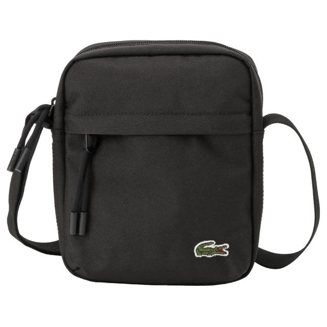 ラコステ LACOSTE 斜め掛けバッグ ショルダーバッグ NH4102 991 bblt00030m ネオクロコ バーチカルジップ カメラバッグ ブラック lacoste