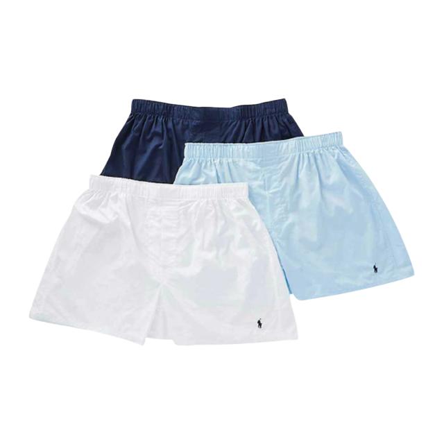 ラルフローレン Ralph Lauren 下着 パンツ トランクス 3枚セット お買い得 パック NCWBP3 OZD メンズ ホワイト+ライトブルー+ネイビー ト