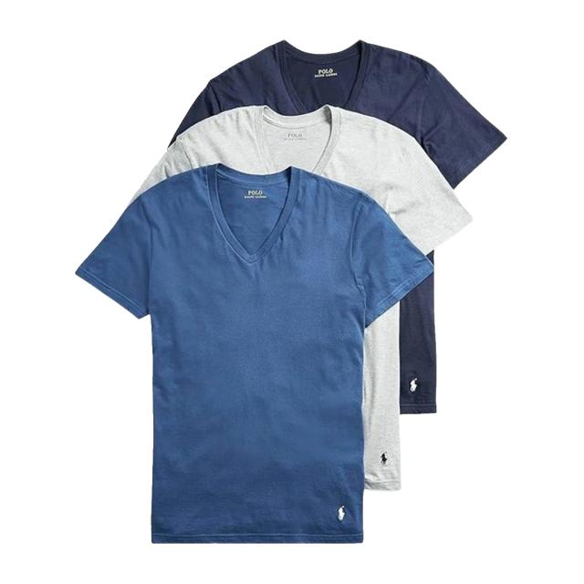 ポロ ラルフローレン POLO Ralph Lauren Tシャツ Vネック クラシックフィット 半袖 3枚組 アソート インナー 肌着 下着 NCVNP3 U2O ブラ