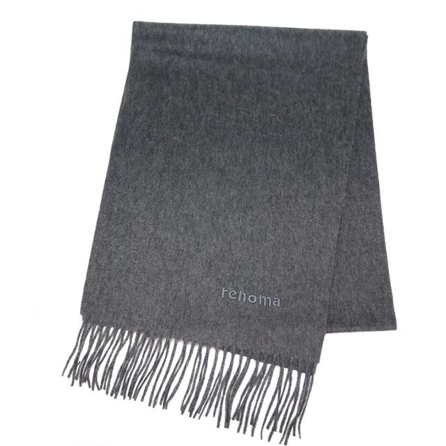 レノマ renoma マフラー ストール R9912 CHARCOAL プレーン カシミヤ カシミア レディース チャコール マフラー ブランド 防寒 人気 贈り