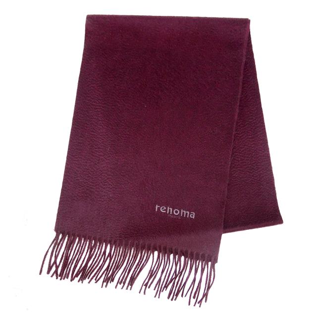 レノマ renoma マフラー ストール R9912 DARK WINE プレーン カシミヤ カシミア レディース ダークワイン マフラー ブランド 防寒 人気
