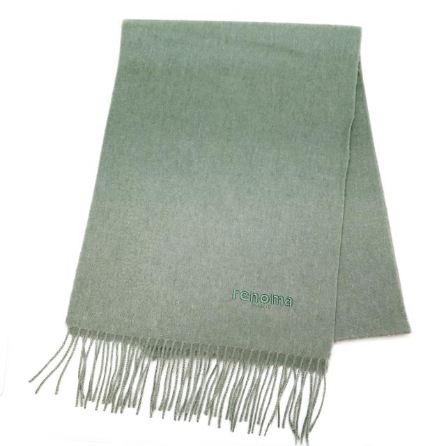 レノマ renoma マフラー ストール R9912 GREEN プレーン カシミヤ カシミア レディース グリーン マフラー ブランド 防寒 人気 贈り物 お