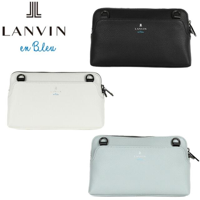 LANVIN en Bleu 512121 ランバンオンブルー タンブル ショルダー兼用クラッチバッグ ikt02