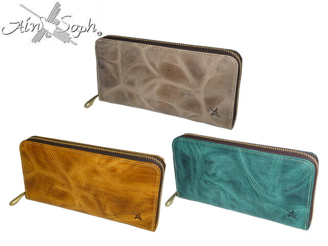 Ain Soph アインソフ AINSOPH ラウンドファスナー長財布 DA1180-WPS ain44