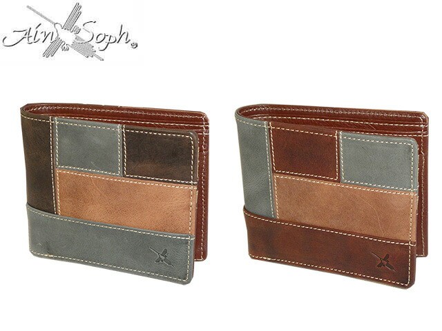 Ain Soph アインソフ AINSOPH マルチカラー折財布 DA1476-HP ain44