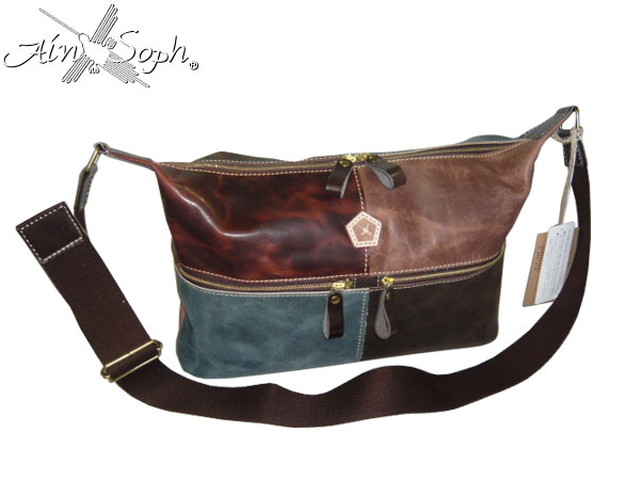 Ain Soph アインソフ Ain Soph アインソフ AinSoph アインソフ AINSOPH 牛革 革ショルダーバッグ ASE1226-HP ain44