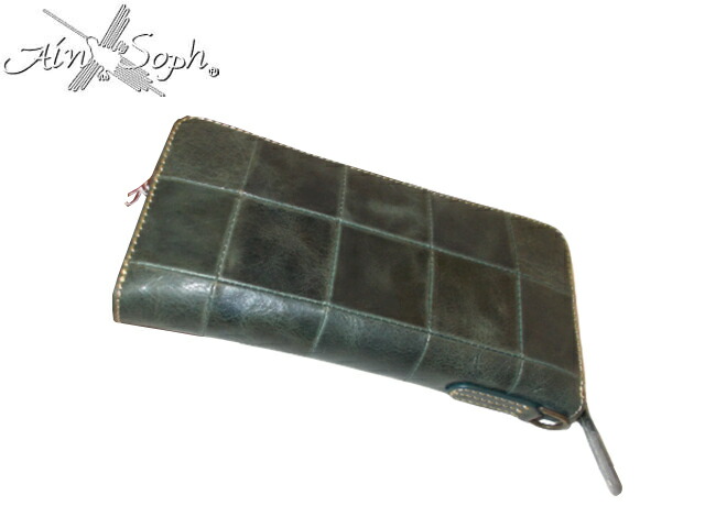 Ain Soph アインソフ Ain Soph アインソフ AinSoph アインソフ AINSOPH 牛革 ラウンドファスナー長財布 DA1298-HP ain44