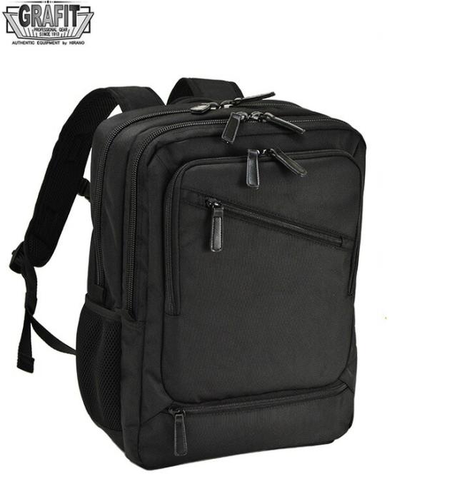 ビジネスバッグ リュックサック デイパック メンズ B4 ウレタン内装 PC・タブレット対応 キャリーバー通し ビジネス 通勤 出張 黒 #42562 グラフィット GRAFIT  hira39