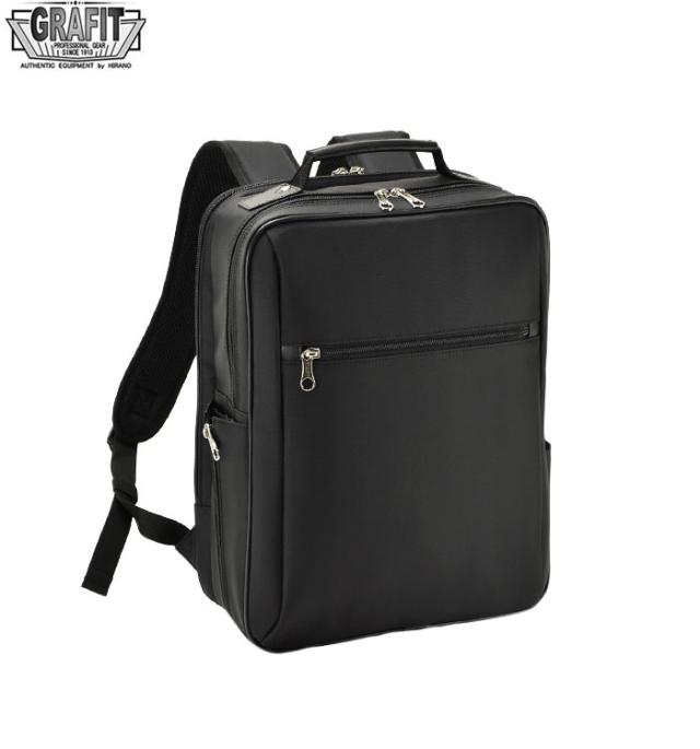 ビジネスバッグ ビジネスリュック メンズ B4 タブレット対応 キャリーバー通し 2室 抗菌 消臭 ケーブルホール ビジネス 通勤 出張 泊まり勤務 黒 #42567 グラフィット GRAFIT  hira39