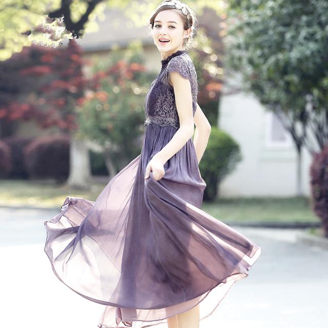 レースワンピース ドレス シフォン シースルー ハイネック ボトルネック 刺繍 フリル 人気 上品 透け感 おしゃれ パーティー イベント 旅行 デート お出かけ 結婚式 冠婚葬祭 オケージョン イブニングドレス 個性的  大人 可愛い きれいめ シンプルトレンド インスタ映え