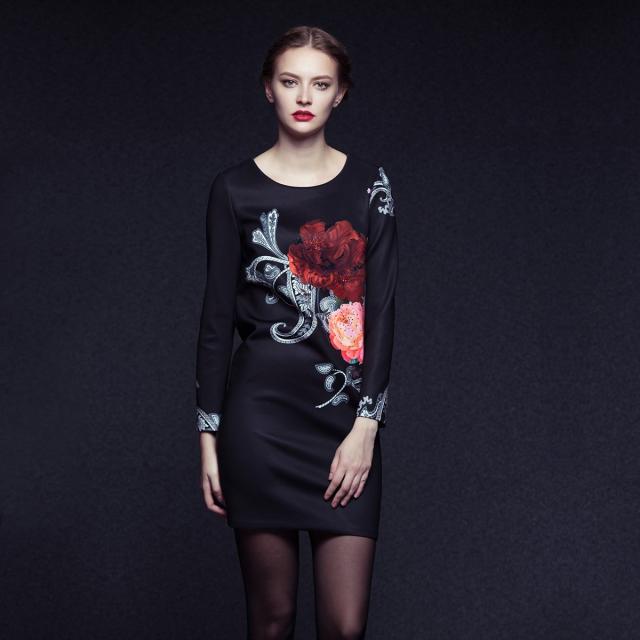 ワンピース パターンプリント ドレス 大人可愛い 上品 きれいめ シンプル カジュアル レトロ ナチュラル ブライダル ステージ 結婚式 二次会 2次会 披露宴 お呼ばれ 挙式 クラシック 主役級 春 夏 秋 冬 オールシーズン S  M  L