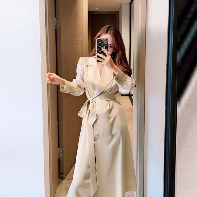 レディースオーガンジースリーブトレンチコート ウエストリボン 膝丈 薄手 透け感 春 秋 大人可愛い きれいめ 上品 おしゃれ お洒落 大人女子 こなれ感 個性的 存在感 デート お出かけ 女子会 キャンパスコーデ パーティー イベント 二次会 色 カーキ ブラック サイズ展開 S