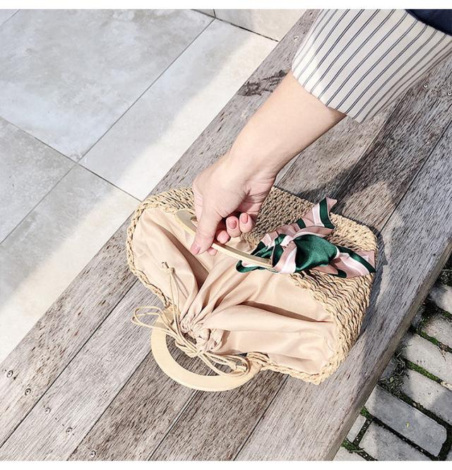 レディース バッグ かごバッグ ストローバッグ ラウンドハンドル 小さめ 手提げ 巾着 裏地付き シンプル ナチュラル 手持ち 夏 普段使い デート お出かけ 海 ビーチ リゾート バカンス 旅行 女子会 大人 可愛い 中身が見えない バスケット 籠 ざっくり おしゃれ 季節感 浴衣 レディース バッグ かごバッグ ストローバッグ ラウンドハンドル