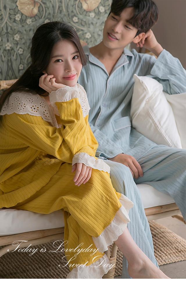 パジャマ レディース 長袖 レース フリル 春 秋 ズボン ロング丈 ルームウェア パジャマ 部屋着 寝巻き ナイトウェア スクエアネック 前開き 上下 2点セット ツーピース かわいい シンプル カジュアル おしゃれ 大人 女子 こなれ感 ラフ ラブリー ガーリー おうち時間 お泊り