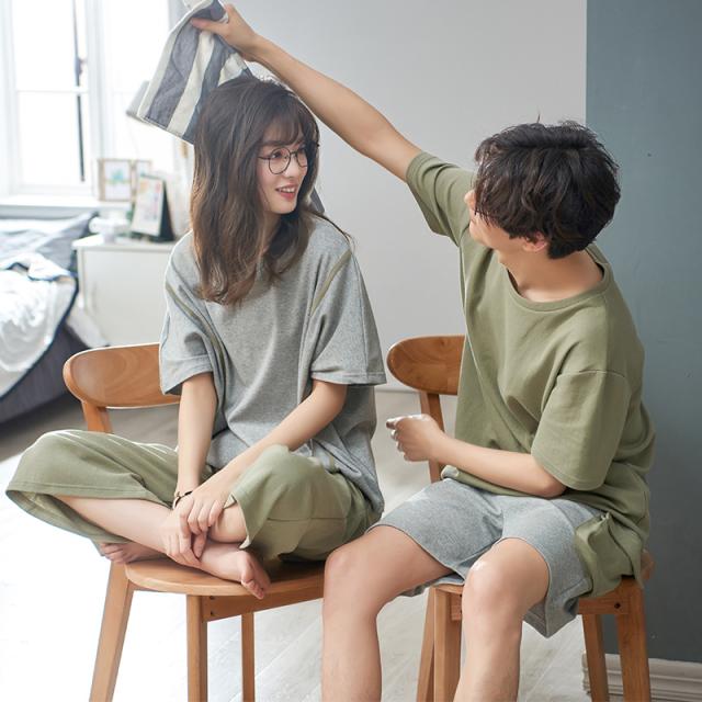 ルームウェア パジャマ 寝巻き ワンピース Tシャツ クロップドパンツ