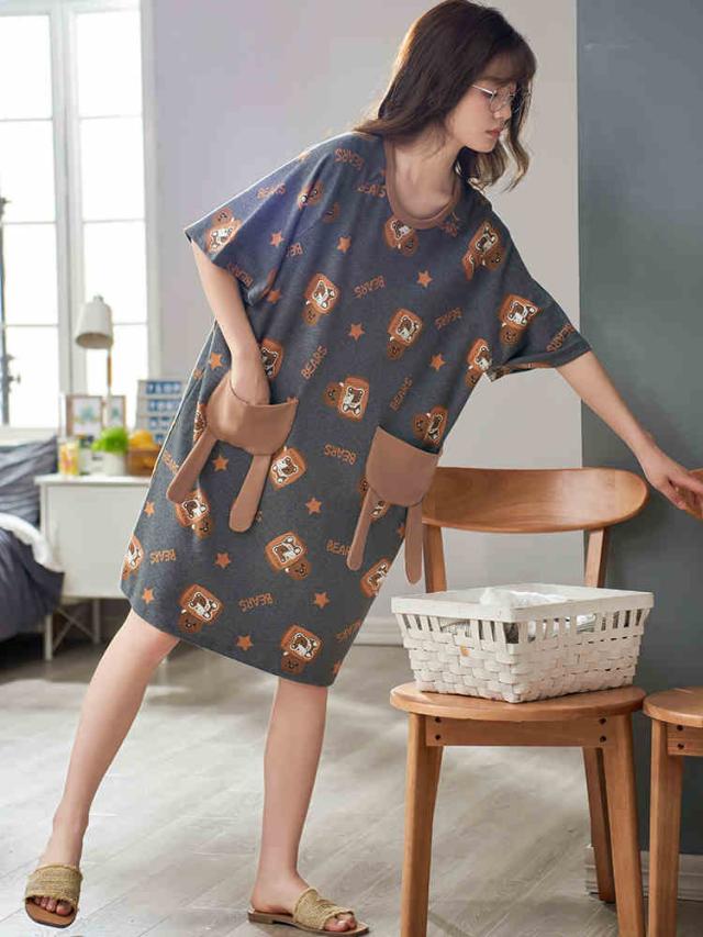 ルームウェア パジャマ 寝巻き ワンピース Tシャツ クロップドパンツ