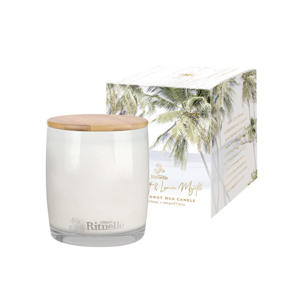 アーバンリチュエル サマーホリデー ソイ＆ココナッツワックス キャンドル 400g - 三和トレーディング
