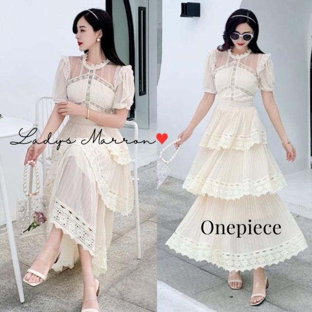 お呼ばれドレス 結婚式 お呼ばれワンピース パーティードレス 韓国 ドレス 白ドレス ホワイトドレス ティアードドレス ガーリードレス ロングワンピース ティアードワンピース 春 夏 半袖 長袖 ロング丈  可愛い シースルー バックコンシャス ケーキスカート