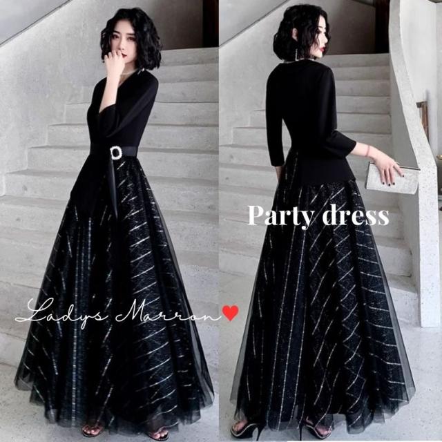 イブニングドレス マザーズドレス モード お呼ばれドレス 結婚式 結婚式ドレス 結婚式お呼ばれドレス 黒ドレス ロングドレス 演奏会ドレス パーティーバッグ Aラインドレス 韓国 春 夏 秋 冬 可愛い 袖付きドレス 体型カバー 演奏会