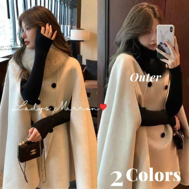 ケープコート レディース 可愛い ポンチョコート アウター 冬 マントコート ボア ファーコート ファーアウター ファーコートレディース ジャケット 大人コート 大人可愛いコート 秋冬 ケープ ポンチョ ボリュームファー 長袖 韓国