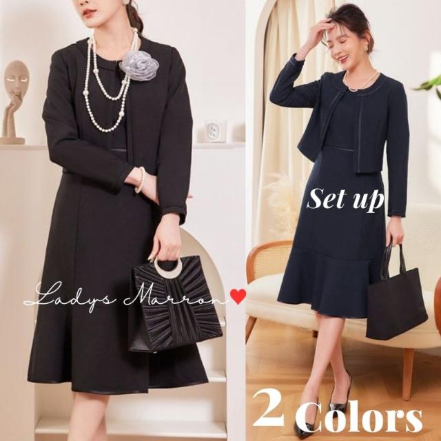 喪服レディース セット ワンピース 法事 葬式 葬儀 お通夜 服装 センスのいい 喪服 礼服 ブラックフォーマル 卒業式 母親 ママ 服装 セレモニースーツ 女性 冠婚葬祭 結婚式 20代 30代 40代 50代 レディス ツーピース セットアップ 韓国